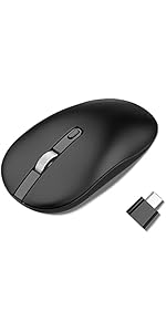 Wireless Mouse, 2.4G Slim Portable Wireless Mouse for Laptop Silent ...