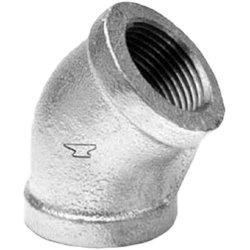 Amazon.com: 1" de 45 grados codo, hierro galvanizado, con hilos ...