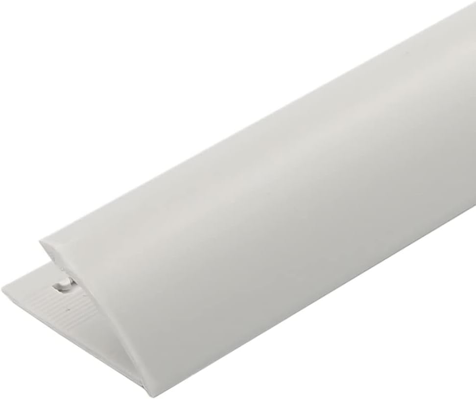 Cayrus Round Edge PVC Tile Trims Quadrant Tile - Light Grey, 10mm Depth ...