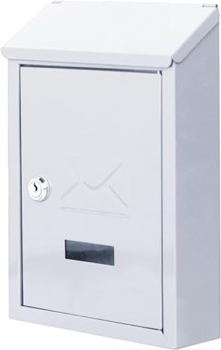 Assorted Collections ACL White Post Box - Home Security - Weatherproof ...