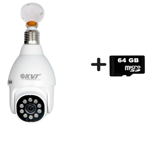 Buy KVT - Bulb Shape Indoor-Outdoor HD 3MP CCTV WiFi Camera | Two- Way ...