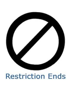 Safety Circular Mandatory Sign For Restriction Ends : Amazon.in: Home ...