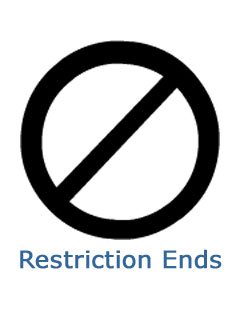 Safety Circular Mandatory Sign For Restriction Ends : Amazon.in: Home ...