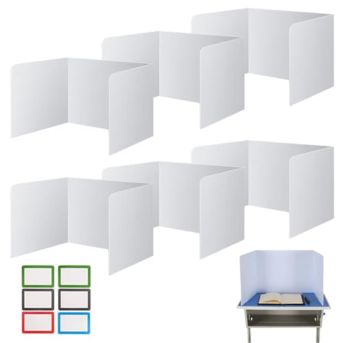 Pack of 6 Dividers for Desk, Privacy Screen Desk, Foldable Desk Divider ...