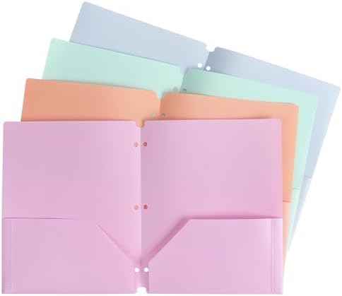 Amazon.com : 4 Pack Cute Clear L-Type File Folder Transparent Document ...