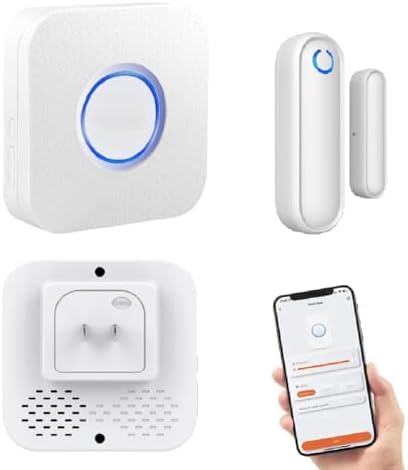 Door Chime with Phone App,WiFi Door Open Contact Sensor Alarm Chime ...