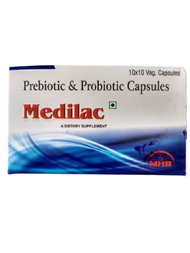 MEDIHEALTH BIOTECH's MEDILAC (Pre And ProBiotic) 12X10 Capsules ...