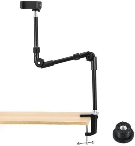 Amazon.com: QWORK 25" Webcam Stand Camera Mount with Phone Holder ...