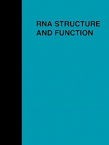 Rna Structure and Function (Cold Spring Harbor Monograph Series ...