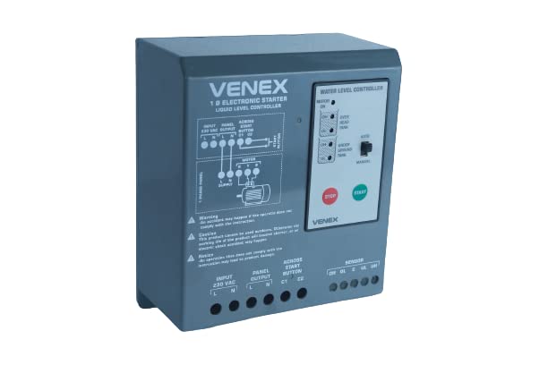 VENEX Electronics Single Phase Fully Automatic Water Level Controller for Submersible Pump Motor ...