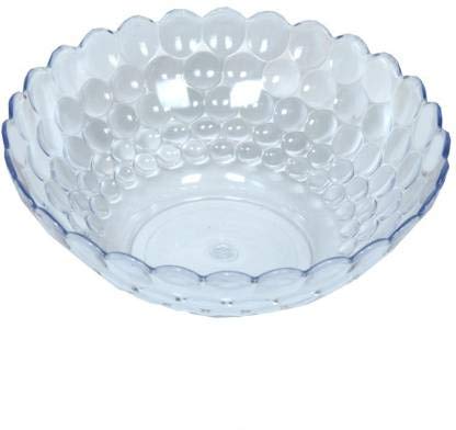 Urmila Plastic® Polycarbonate Transparent Dot Round Serving Bowl Set (9 ...