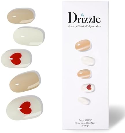 Amazon.com: Drizzle Semi Cured Gel Nail Strips, Real Nail Polish Art ...