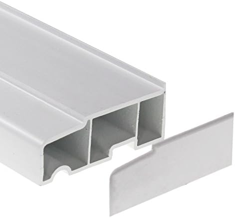 150mm x 1m White UPVC Plastic External Window Sill with 2 End Caps ...
