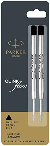 Parker Quink Flow Ballpoint Pen Refill | Black Color Ink | Quick-Drying ...