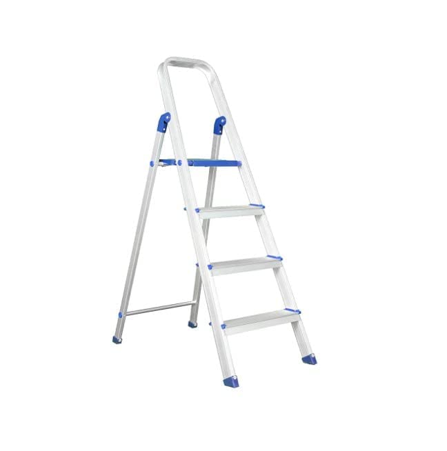 JDK's MART Strong Heavy Duty Aluminium Wide 4 Step Ladder for Home and ...
