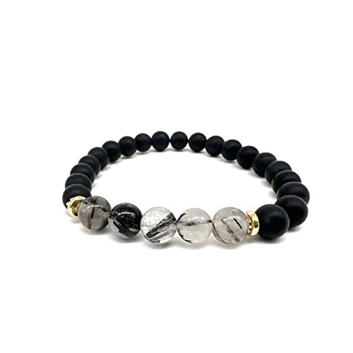 Amazon.com: Bracelets made of natural stones -Healing stone tourmaline ...