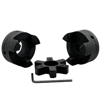 Saelno 1/2" to 1" L090 Flexible 3-Piece L-Jaw Coupling Coupler Set ...