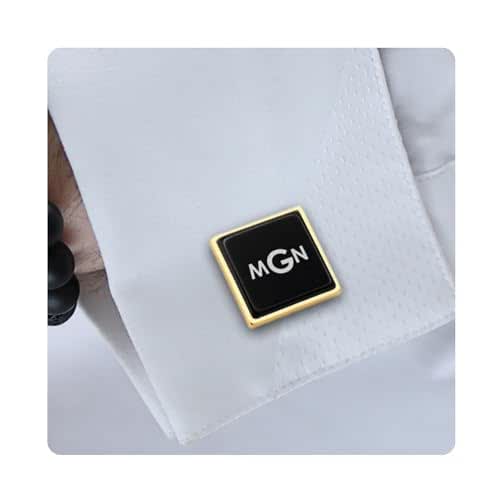 Amazon.com: Monogrammed gold cufflinks for men - Personalized cufflinks ...