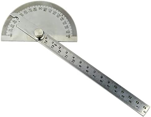 OriGlam Stainless Steel 0-180°Angle Protractor, Angle Finder Both Arms ...