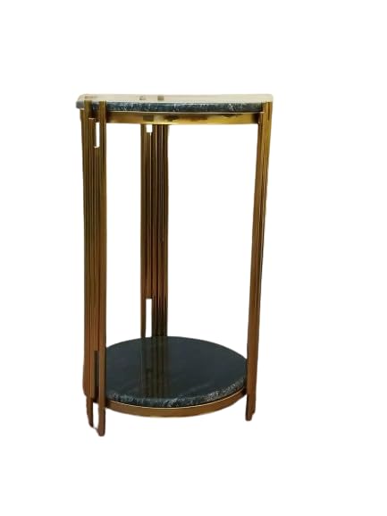 Stainless Steel Corner Table Black Marble : Amazon.in: Home & Kitchen