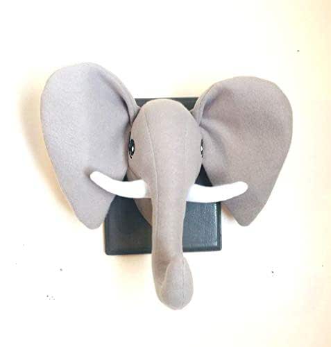 Amazon.com: Stuffed Gray Elephant Head/Stuffed animal head/Faux animal ...