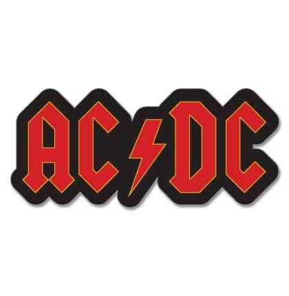 Set Of 3 Acdc Ac Dc Logo Decal Sticker Sticker | Desertcart OMAN