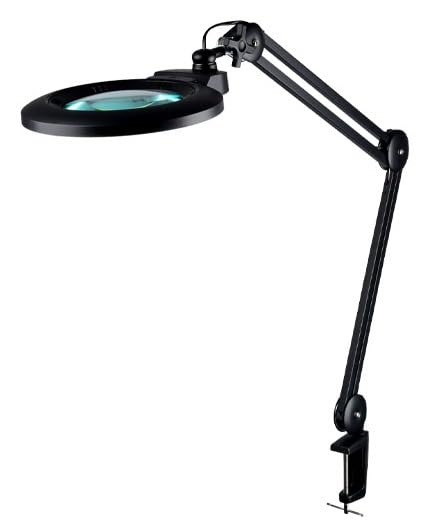 Optike Industrial Magnifying Lamp with Articulating arm LED 14W+5″ 4X ...