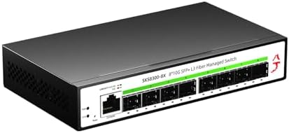 XikeStor 8 Port 10G SFP+ L3 Fiber Managed Switch, Multi Gigabit ...