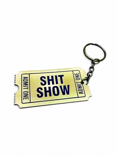 Amazon.com: Admit One Golden Ticket Keychain | Sh*t Show Keychain ...