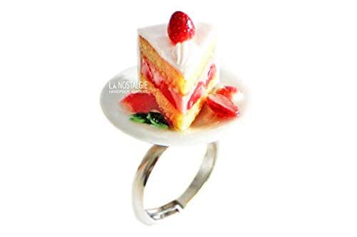 Amazon.com: Strawberry Shortcake Silver Unique Statement Ring Jewelry ...