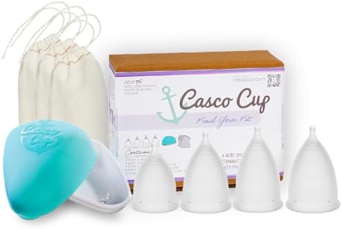 Amazon.com: Casco Menstrual Cup & Case - Medical Grade Silicone Period Cup Made in Maine USA ...
