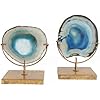 Amazon.com: Creative Co-Op Decorative Agate Stone Slice on Metal Stand ...