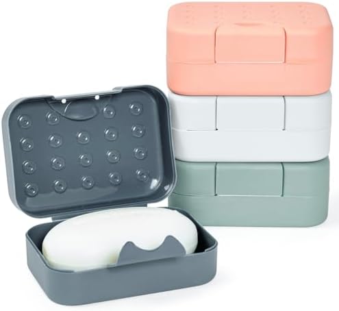 Amazon.com: Nuogo 30 Pcs Soap Box Holder Bulk Portable Travel Soap Dish ...