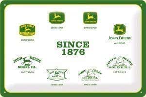 Nostalgic-Art John Deere Logotipos Since 1876 con Relieve Letrero de ...
