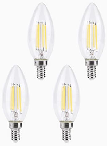 KINUR Dimmable Candelabra led Light Bulbs E12 4 Watt (40 Watt ...