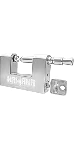 KAWAHA 71/80-4PS Stainless Steel D-Shaped Padlock with Stainless Steel ...