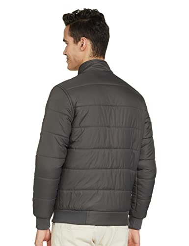Amazon Brand - Symbol Men's Quilted Jacket Grey D.Grey M : Amazon.in ...