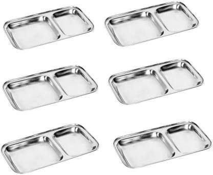 Buy TGS Stainless Steel 2 in 1 Two Compartment Nasta/Snacks/Dinner ...