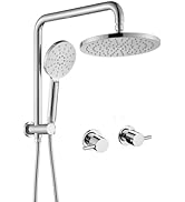Decaura 9" Rain Shower Head Set, 2 in 1 Shower Heads with 3-Mode ...