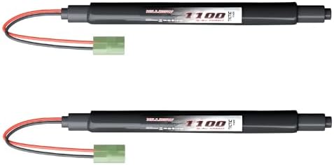 Amazon.com: Hilldow 2 Packs Airsoft Battery 11.1V Rechargeable 1100mAh ...