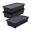 Amazon.com - ASTAGE 35qt Stackable Rolling Storage Tote Plastic Bins ...