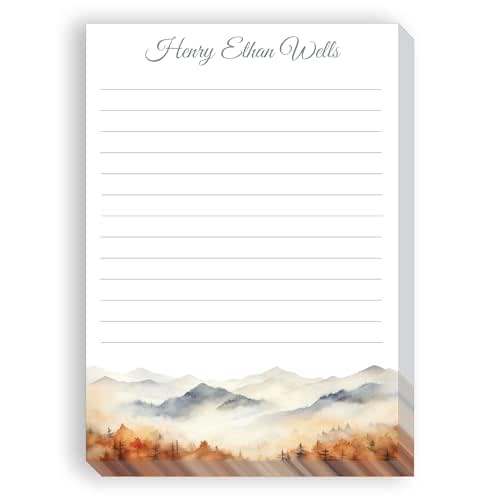 Amazon.com: Personalized Stationery, Autumn Landscapes Custom Notepad ...