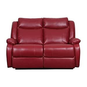 ALCANES Cartier 2 Seater -Love SEAT- LEATHERLITTE Faux Leather Maroon ...