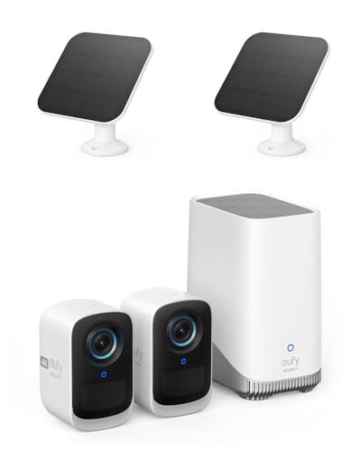 eufy Security eufyCam S300(eufyCam 3C) 2-Cam Kit and Two Solar Panels ...