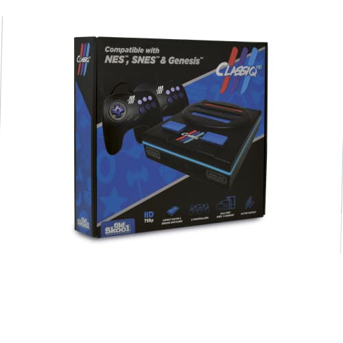 Old Skool Classiq 3 HD 720p 3 in 1 Video Game System, Black Compatible ...