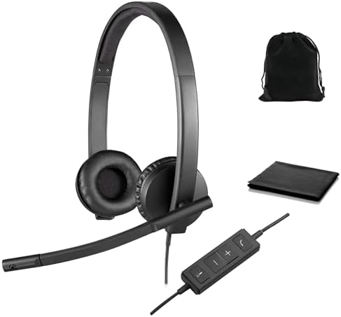 Amazon.com: Logitech Headset H570e, Wired Stereo Headphones with Noise ...