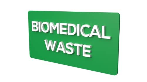 Biomedical Waste Sign Sticker, Waterproof Sticker : Amazon.in: Office ...