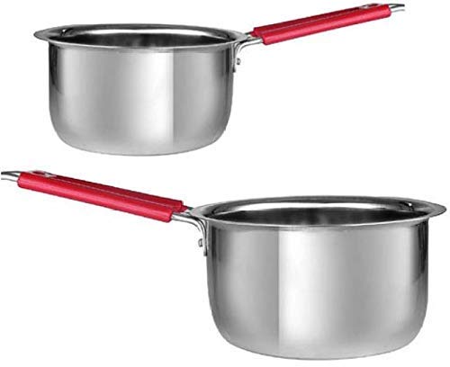 Buy Maruti Orange Wire Handle Stainless Steel Sauce Pan/Tea Pan/Milk ...