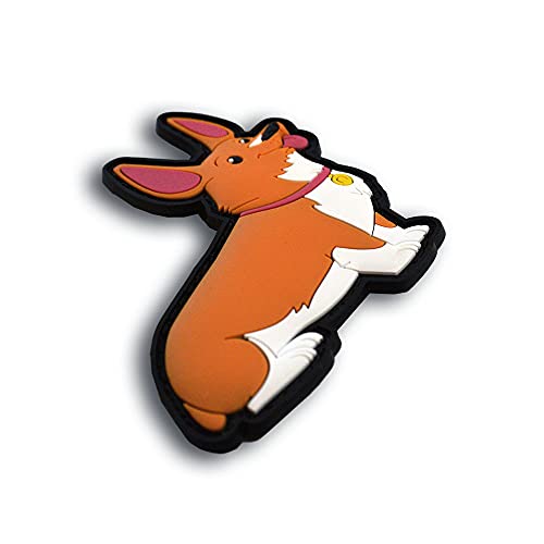 Snapklik.com : Einstein - The Space Cowboy Corgi PVC Morale Patch - Funny Morale