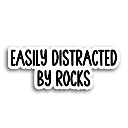 Amazon.com: Easily Distracted by Rocks Stickers Geology Science ...